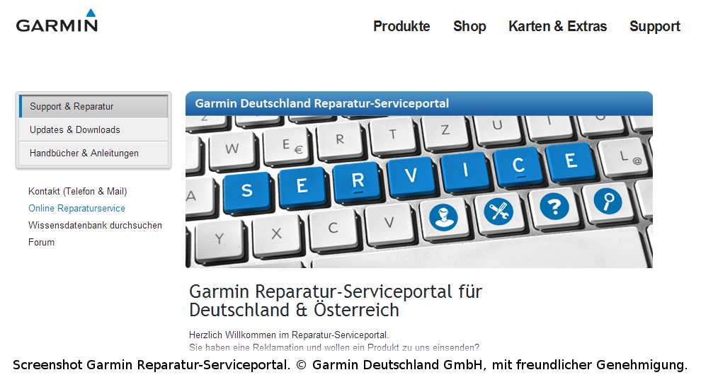 Der Garmin Support ist besser als sein Ruf